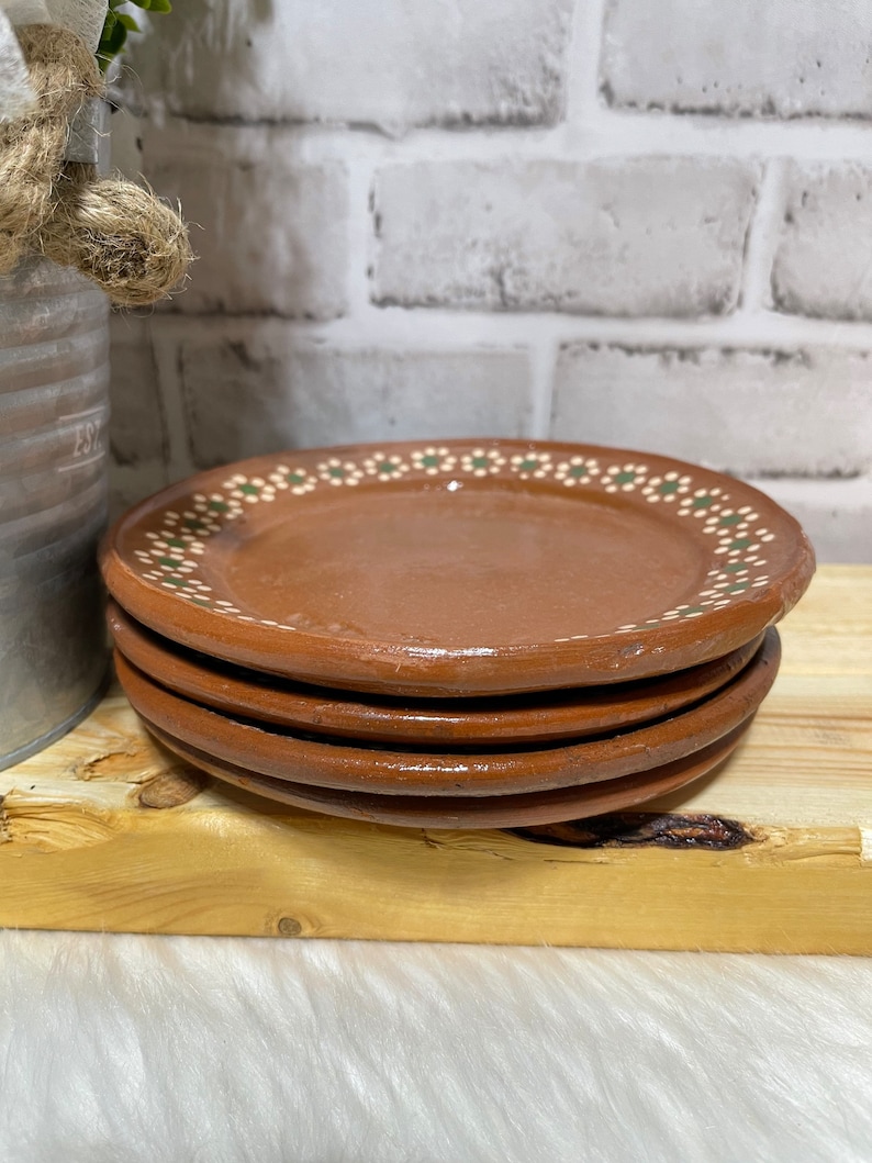 Mexican Handmade Rustic Salad Plate 2pc Set/ Plato De Barro - Etsy