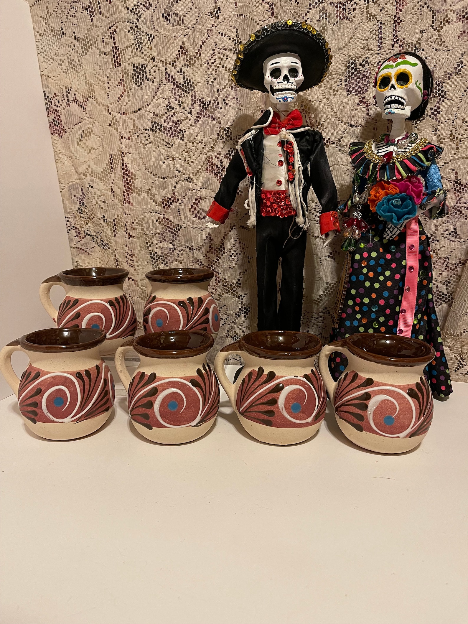 Mexican Ceramic Mugs Set of 6pcs - Etsy