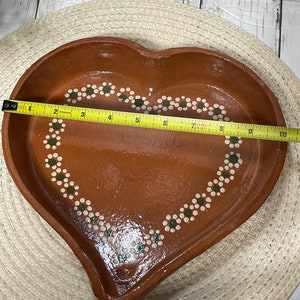 2pc Rustic Terracotta Corazón/heart Plate/plato Corazon De Barro-26cm ...