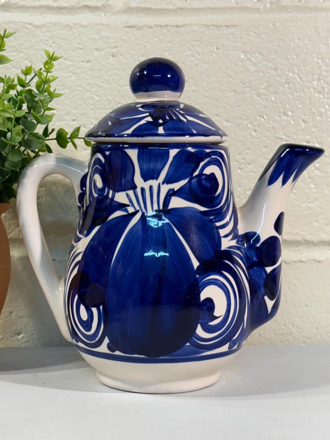 Guanajuato Talavera Azul. Blue Flower Talavera. Blue Talavera. Ceramic ...