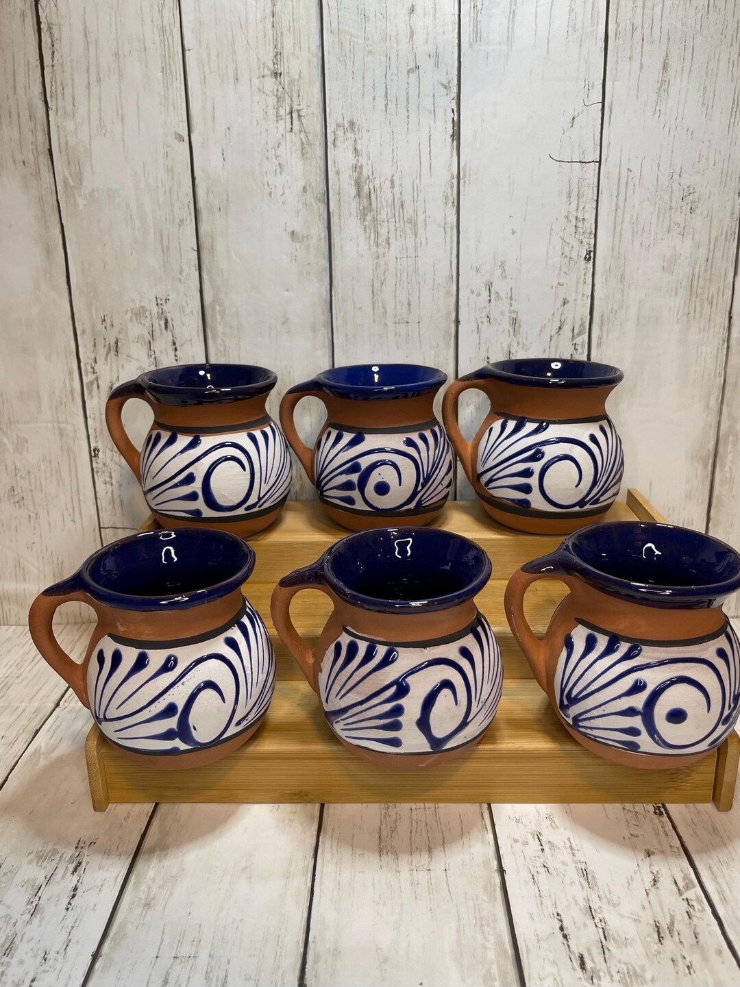 Mexican Ceramic Mugs Set of 6pcs - Etsy