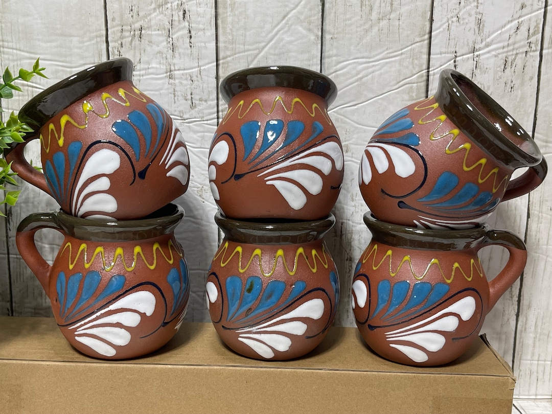 Mexico Pottery Red Clay Coffee Mug/jarrito De Barro Barro - Etsy