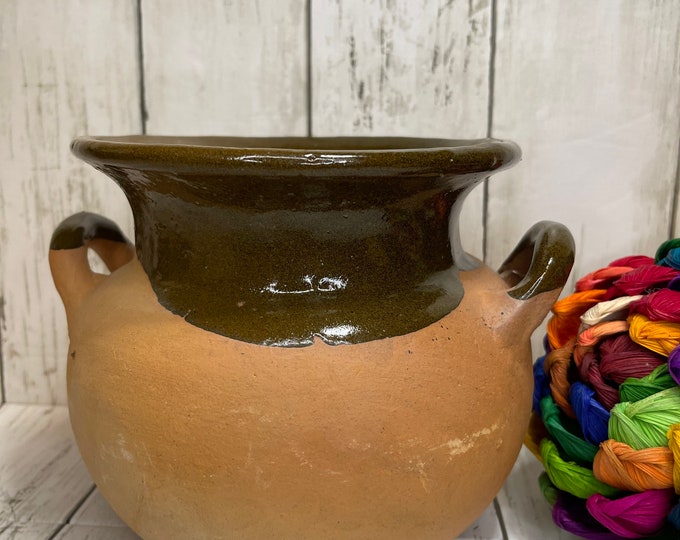 Mexican Hand Made Traditional Terracotta Round Bean/coffee Pot/ Olla ...