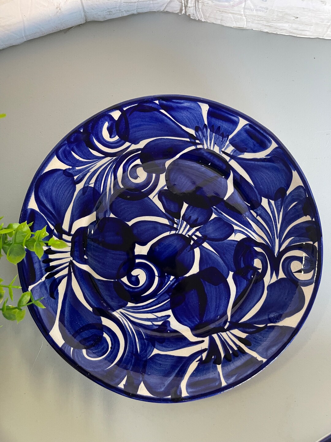 Talavera Azul Guanajuato 10” Plate.plato De Cena Talavera Ceramica.blue ...