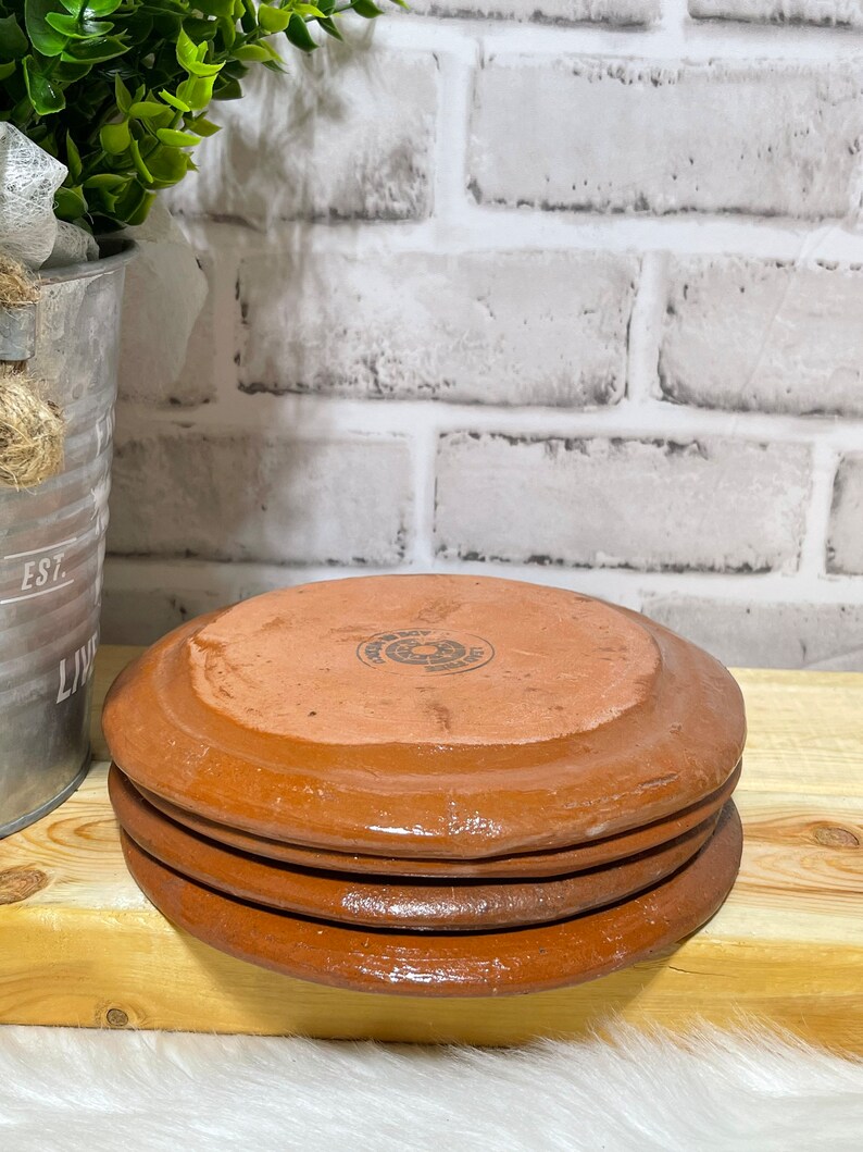 Mexican Handmade Rustic Salad Plate 2pc Set/ Plato De Barro - Etsy