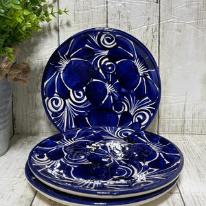 Mexico Talavera Azul Guanajuato 4pc Set Plate.blue Ceramic.ceramica ...