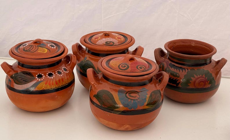 Handmade Michoacan Clay Pot With Lid: 8" Terracotta Olla - Etsy