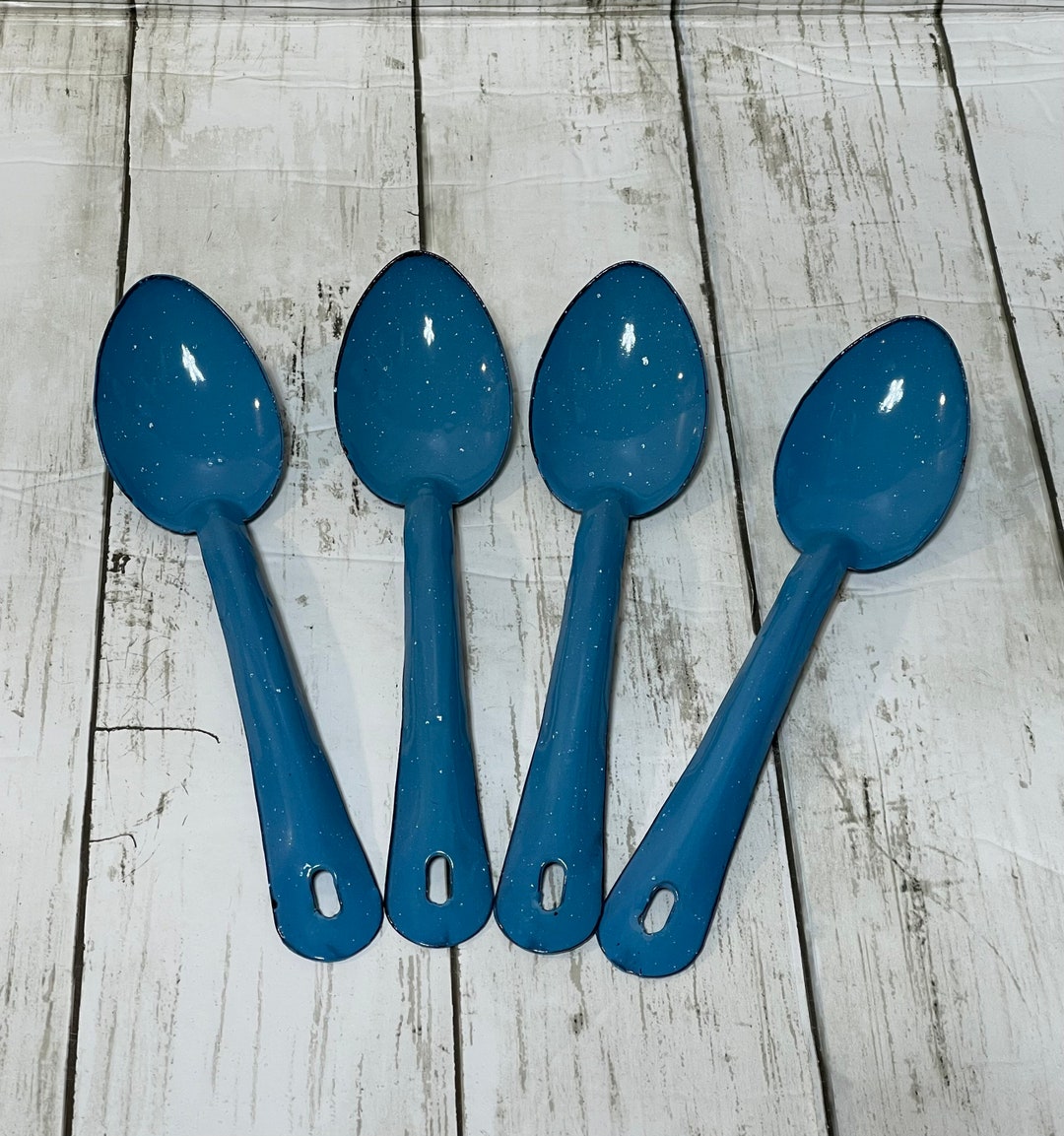 Authentic Mexican Steel Soup Spoons 2pc Set/cucharas Soperas De Peltre ...