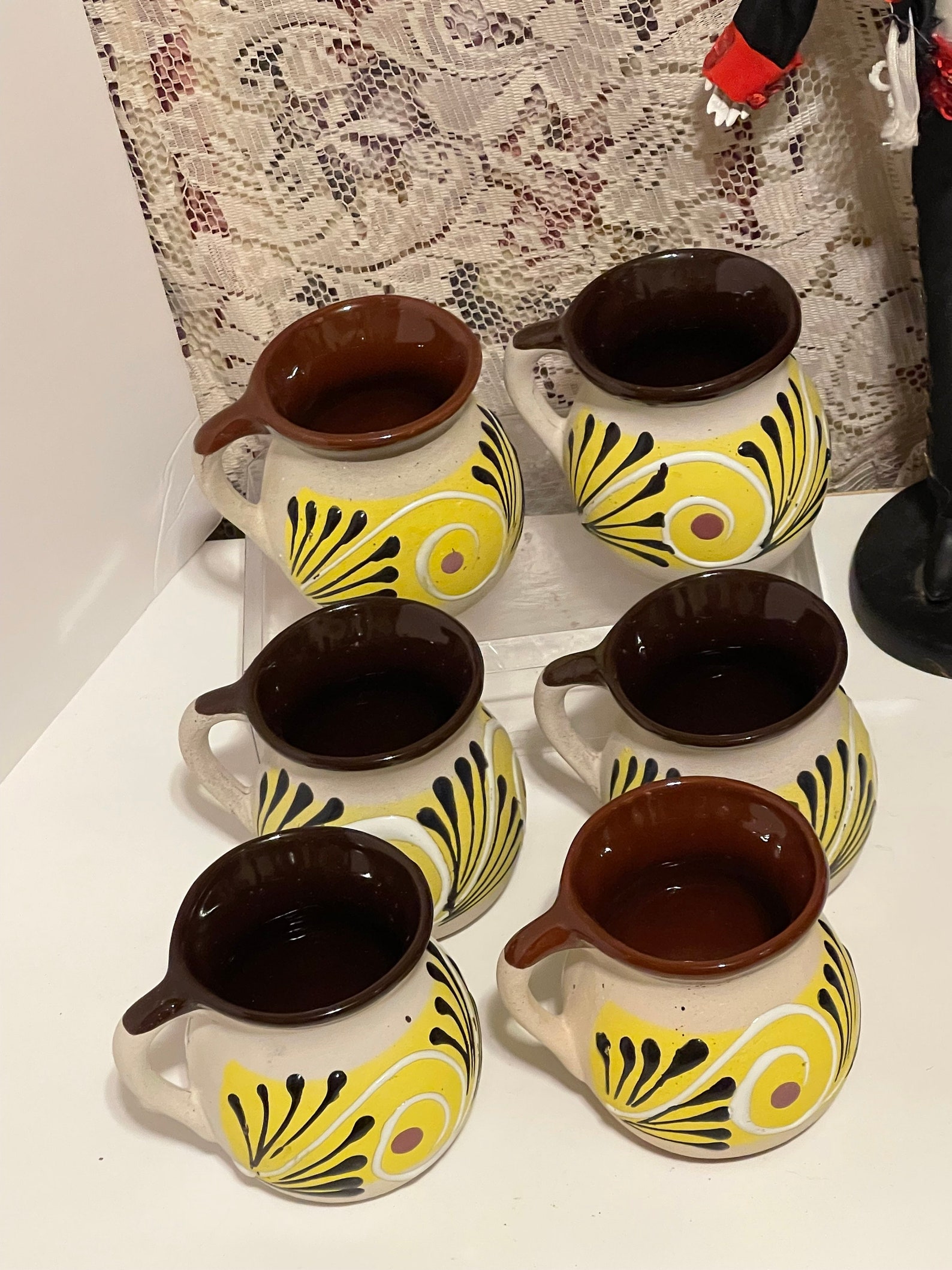 Mexican Ceramic Mugs Set of 6pcs - Etsy