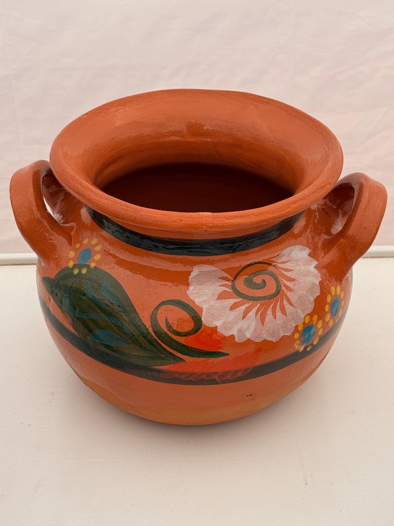 Handmade Michoacan Clay Pot With Lid: 8" Terracotta Olla - Etsy