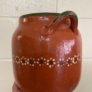 Mexican Hand Made Terracotta Bean Pot 84liters With Lid Vintage Olla De ...