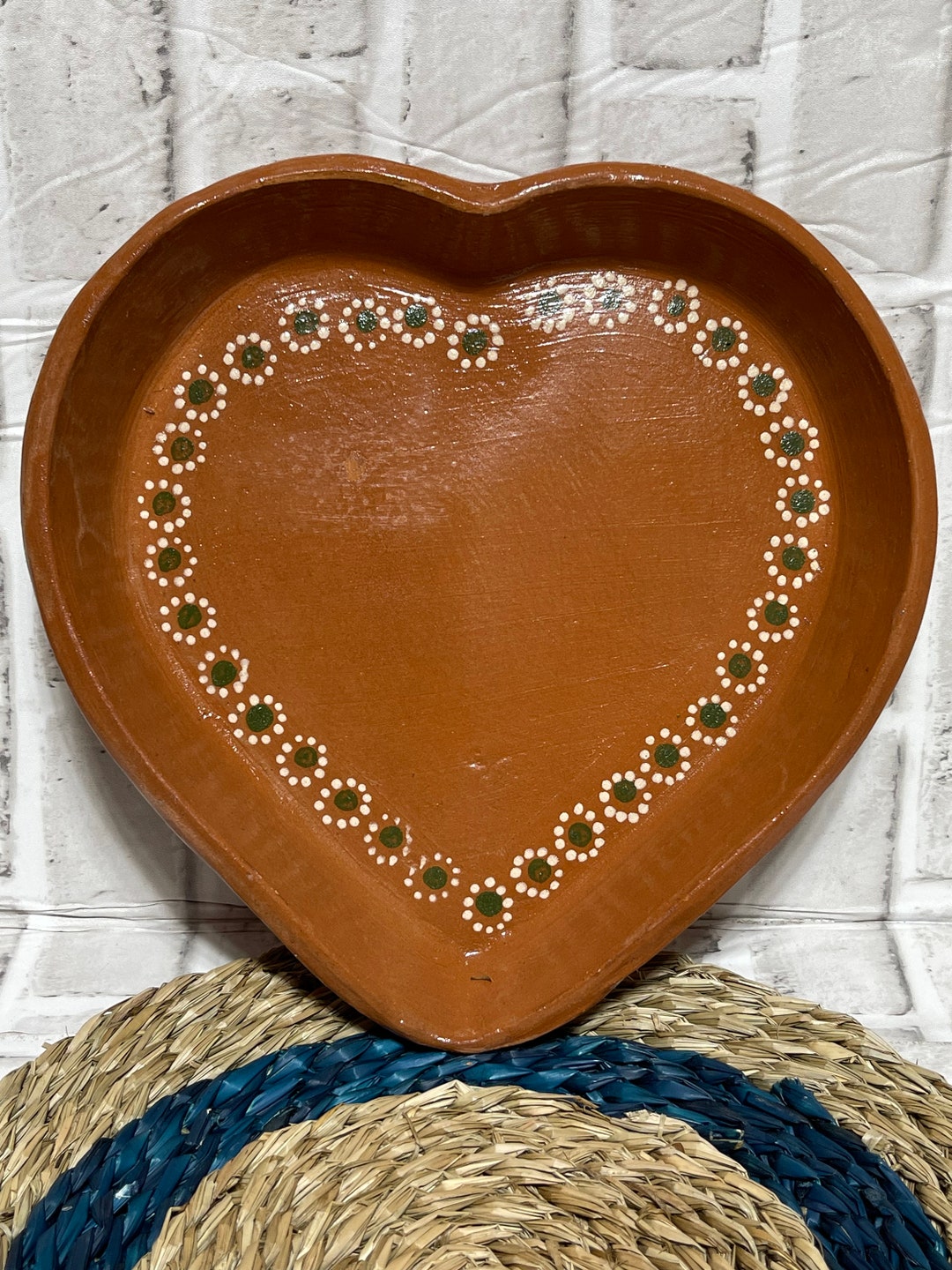 Sale Handcrafted Terracotta Heart Shape Plate/plato Corazon De Barro - Etsy
