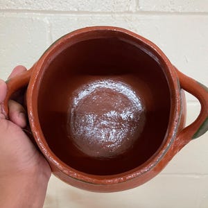 Mexican Hand Made Terracotta Bean Pot 84liters With Lid Vintage Olla De ...
