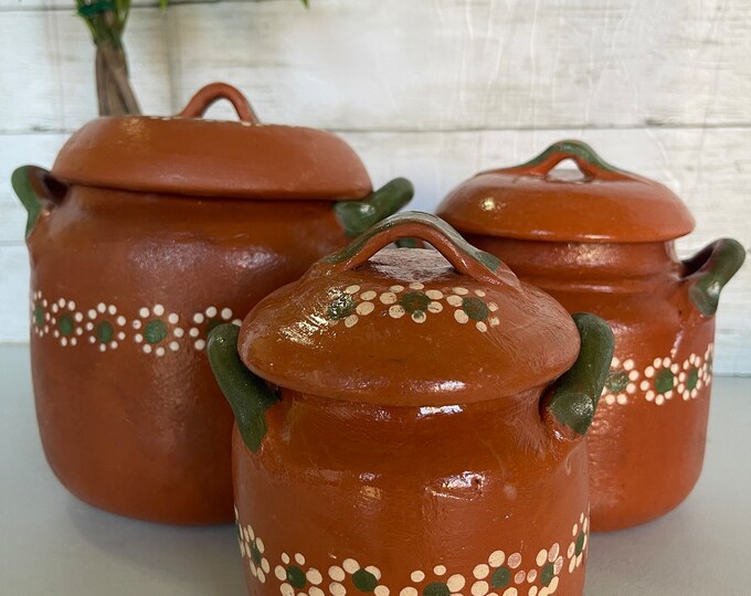 Mexico Red Clay Terracotta Bean Pot/ Frijolera De Barro Tonala/lead ...