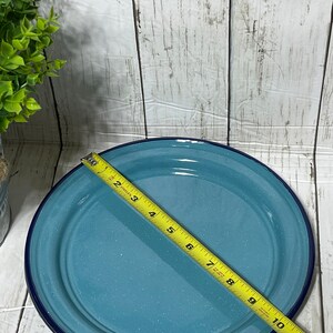 Mexican Blue - Steel 10” Round Flat Plate 2pc Set/ Plato Trinche Peltre ...