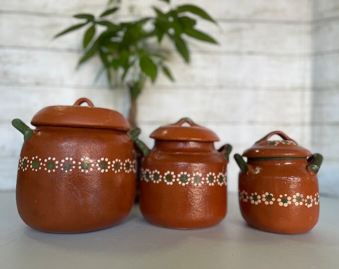 Mexico Red Clay Terracotta Bean Pot/ Frijolera De Barro Tonala/lead ...