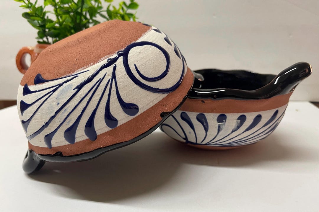 Handmade Talavera Salsa Bowl: Mexican Pottery Cazuelitas 2pc Set - Etsy