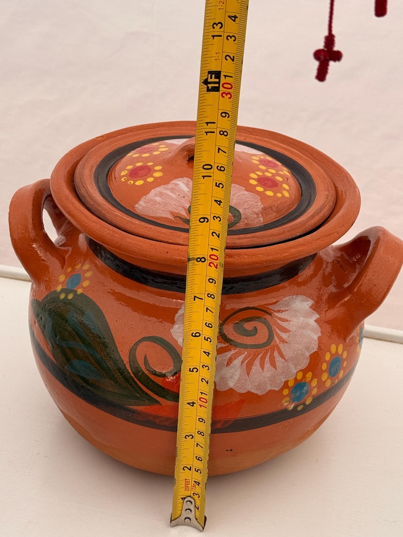 Handmade Michoacan Clay Pot With Lid: 8" Terracotta Olla - Etsy