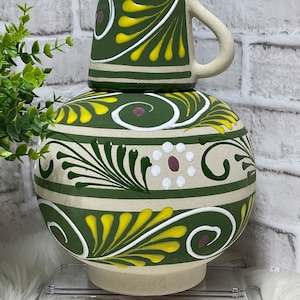 Authentic Hand Crafted Ceramic/terracotta Water Jug/ Botellon De Barro ...