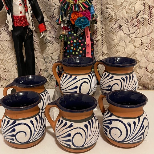 Mexican Ceramic Mugs Set of 6pcs - Etsy