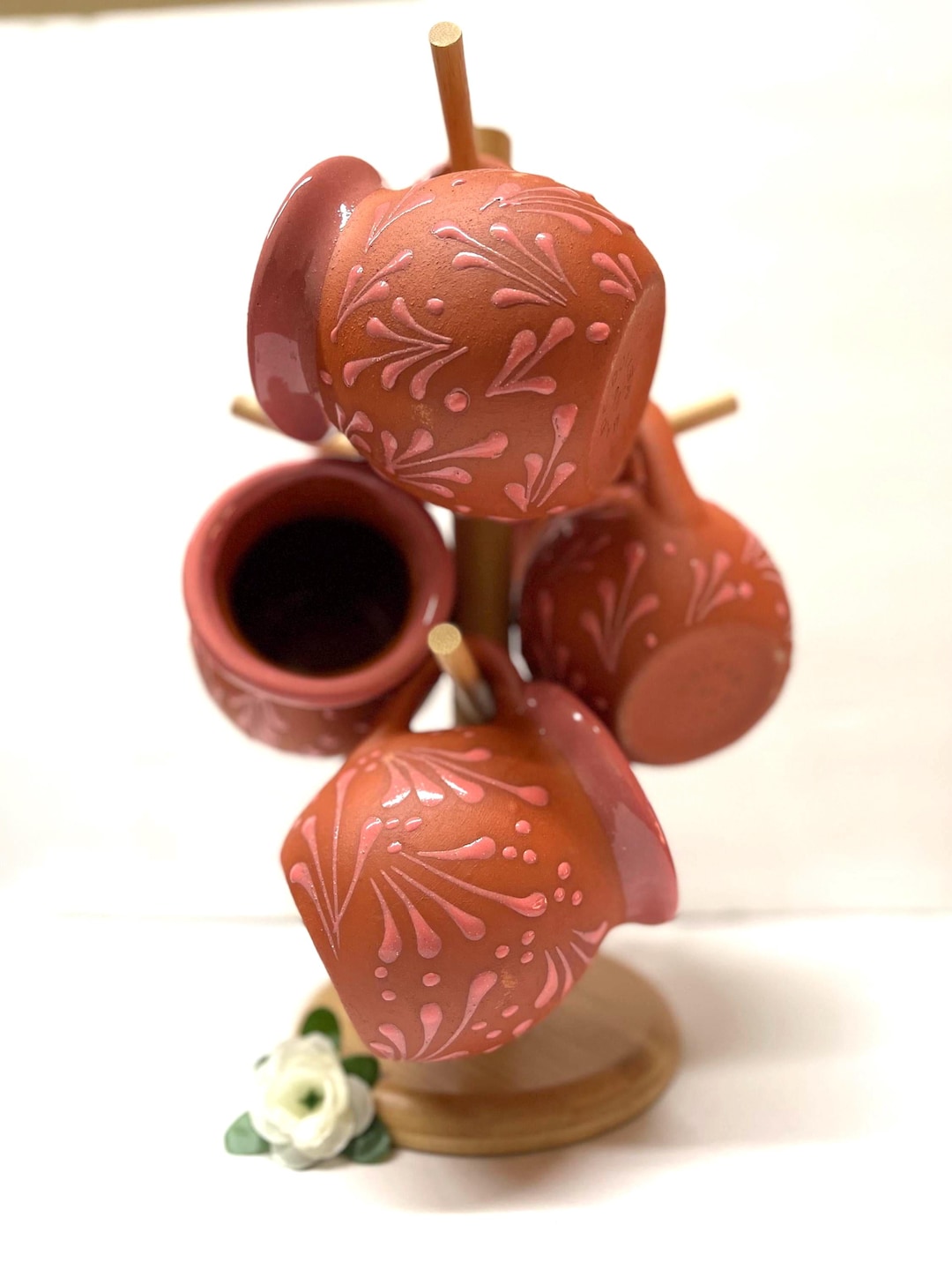 Pink Talavera Jarritos De Barro (set of 6): Mexican Pottery - Etsy