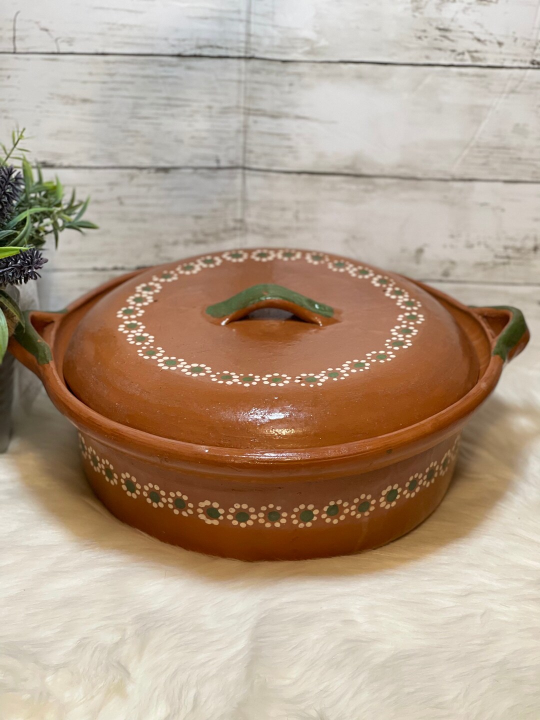 Mexicos Hand Made Traditional Rustic Mexican 13 Casserole With Lid ...