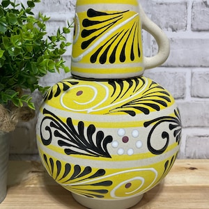 Authentic Hand Crafted Ceramic/terracotta Water Jug/ Botellon De Barro ...