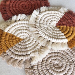 Set of 4 Macrame Coasters - Etsy