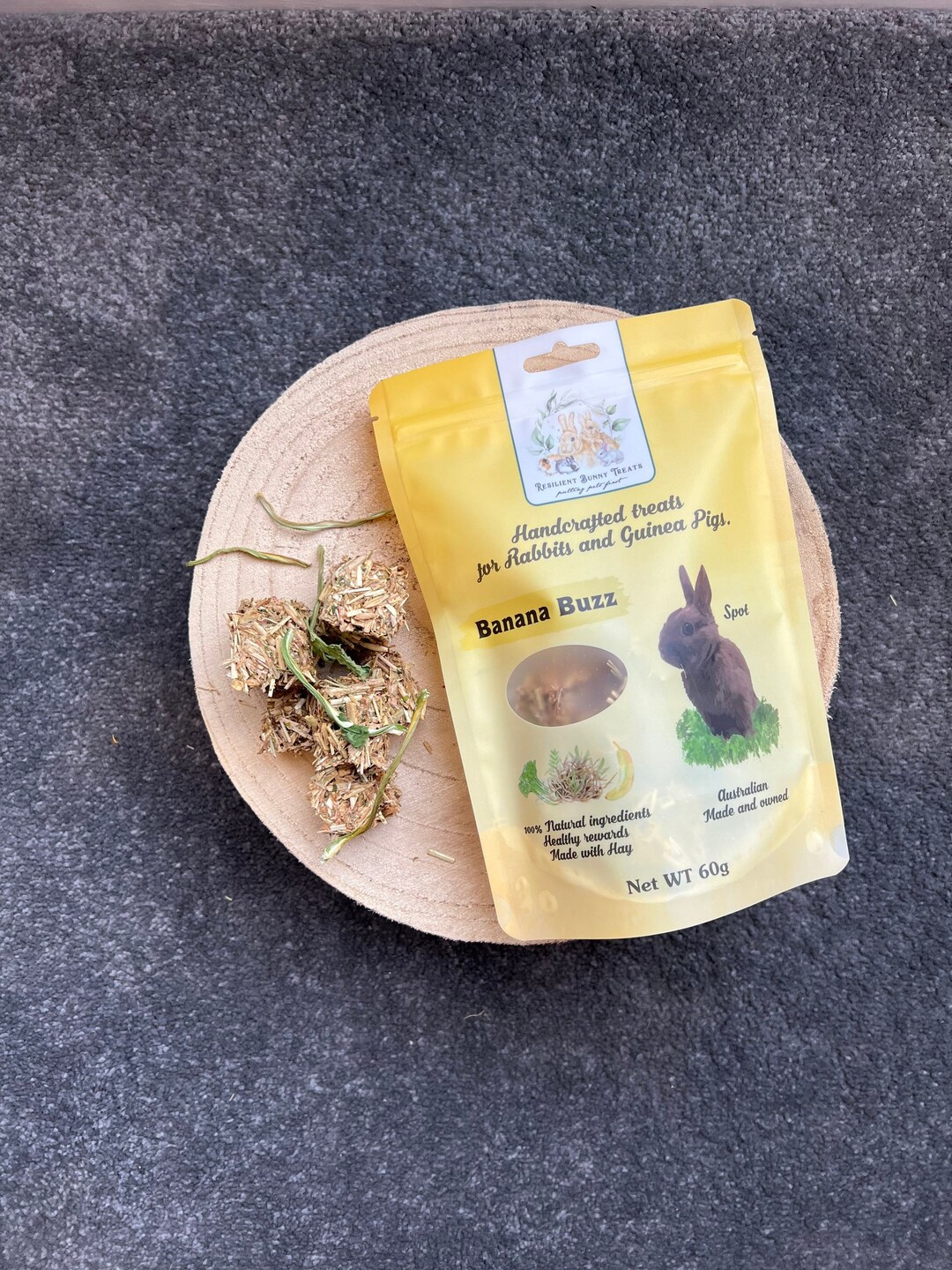 Banana Buzz/ Rabbit Treats/ Guinea Pig Treats/ Oat Free Treats - Etsy ...
