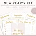 New Years Resolution Kit New Years Journal New Years Planner Printable ...