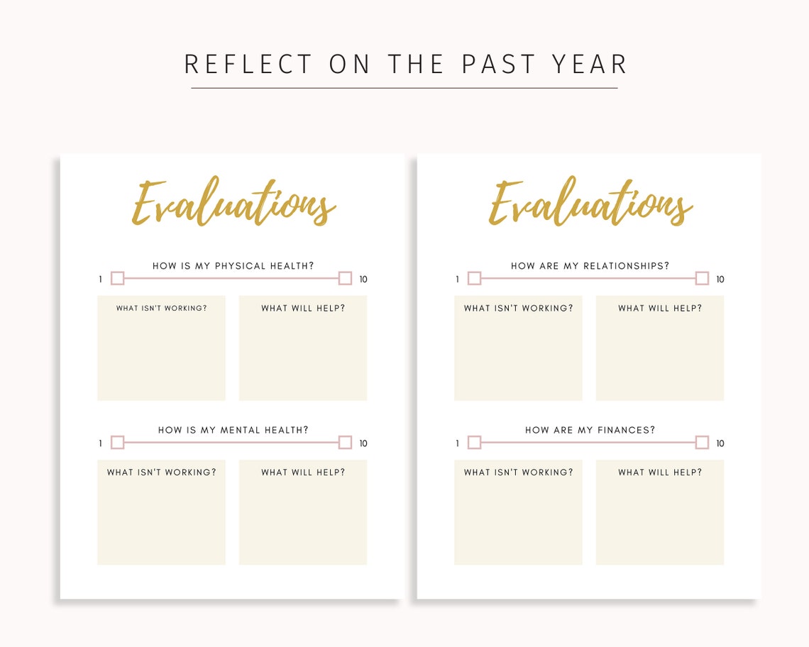 New Years Resolution Kit New Years Journal New Years Planner Printable ...