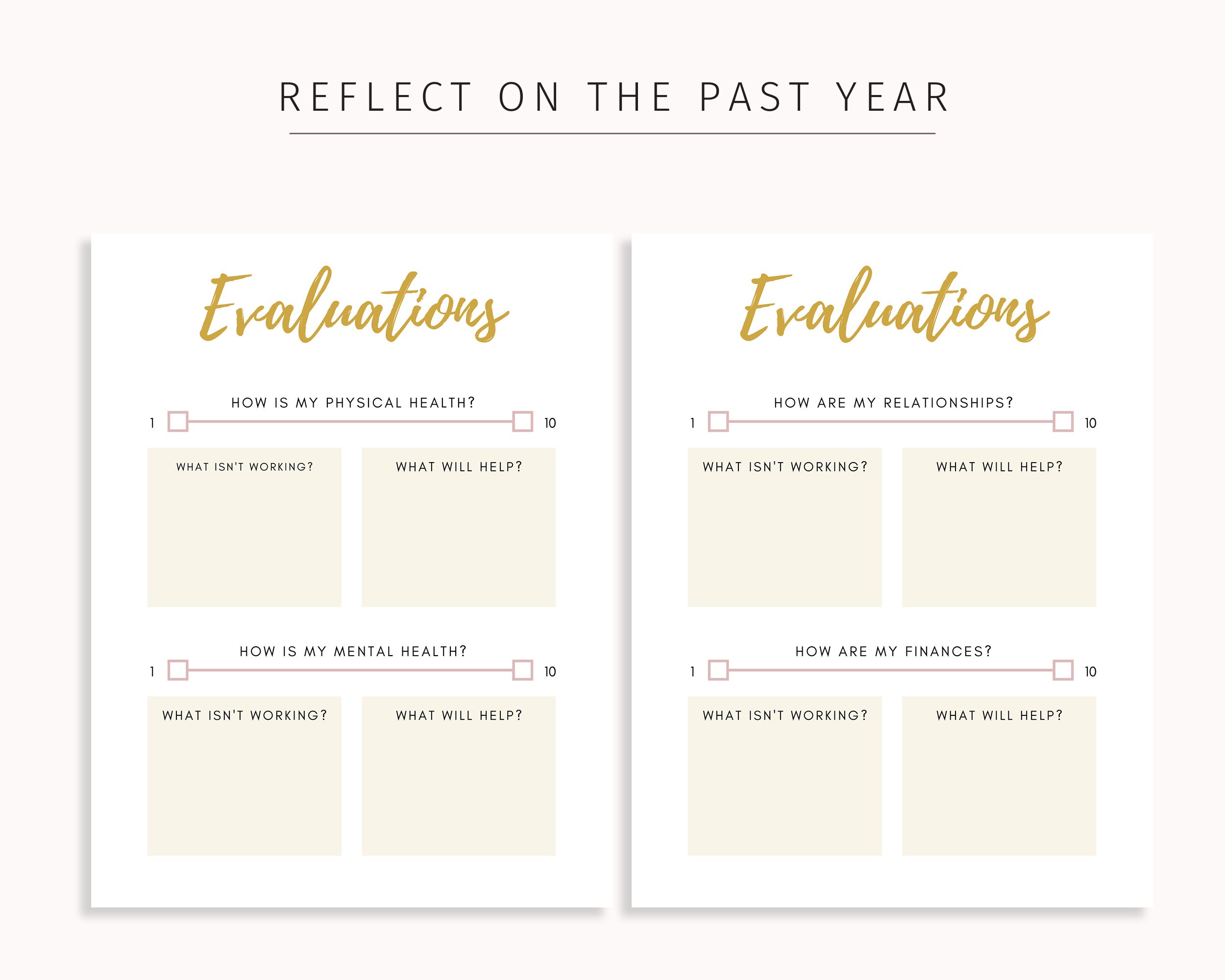 New Years Resolution Kit New Years Journal New Years Planner Printable ...