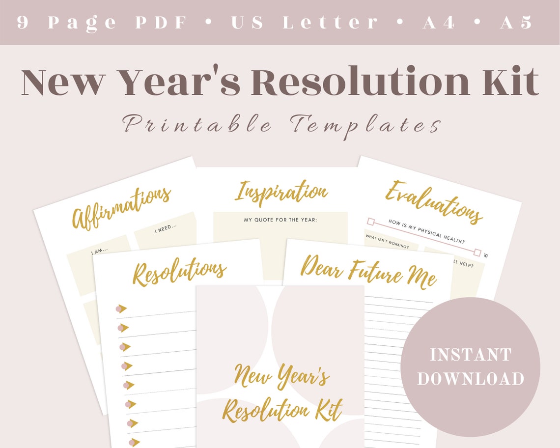 New Years Resolution Kit New Years Journal New Years | Etsy