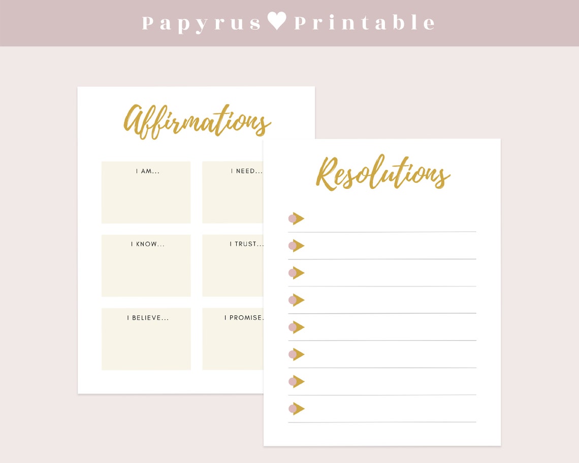 New Years Resolution Kit New Years Journal New Years | Etsy