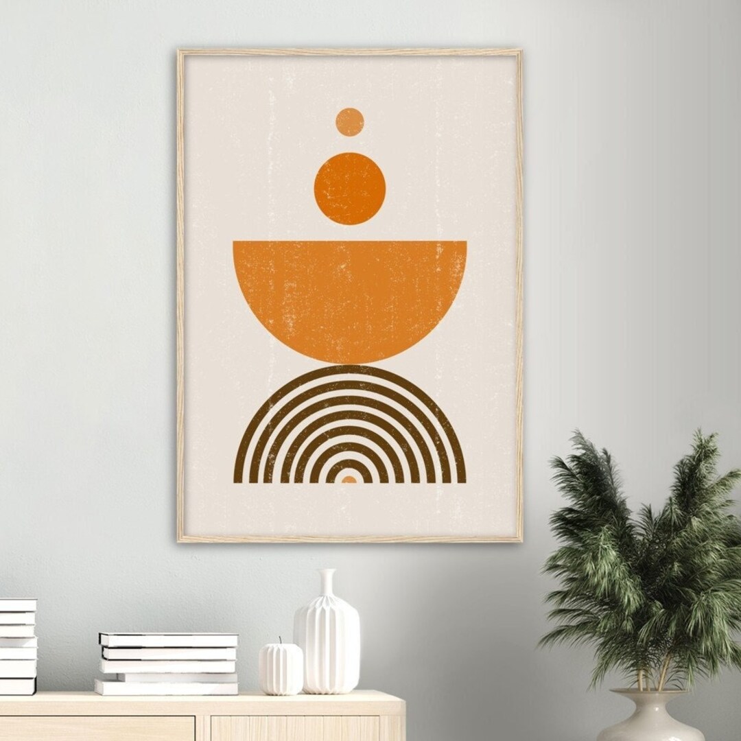 Boho Skandi Poster Premium Poster Made of Matt Paper With Wooden Frame ...