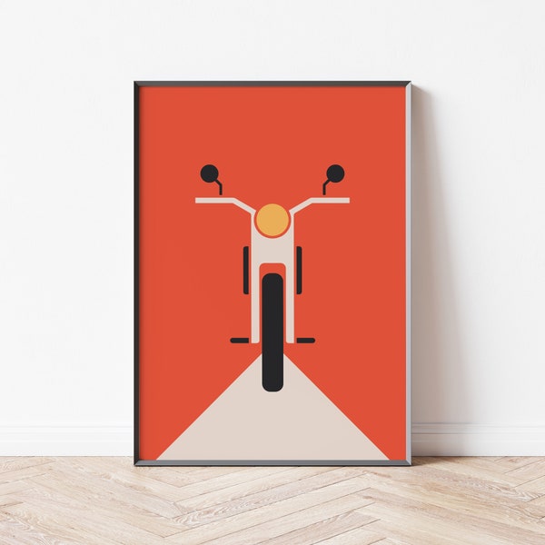 Motorcycle Poster - Etsy