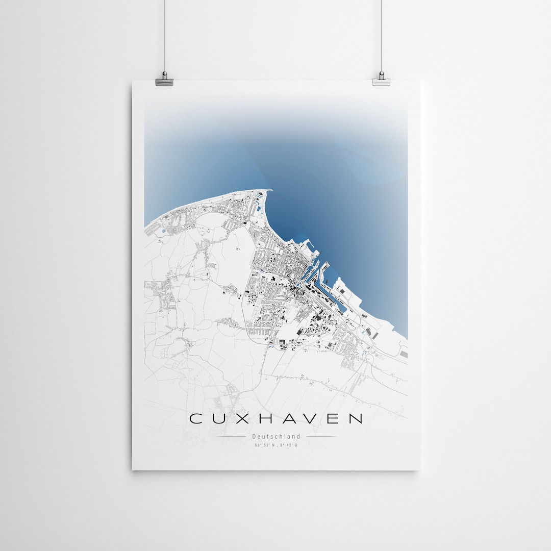 City Map of Cuxhaven. Personalized Poster I Quality Print I All Sizes ...