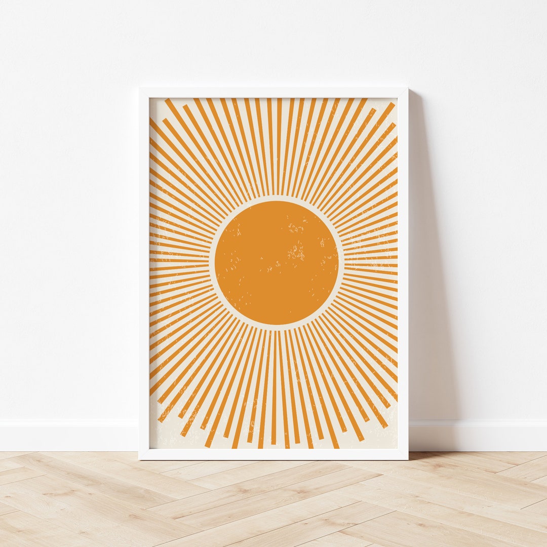 Poster Sun - Sunset Poster - Sunrise Poster - Scandinavian Wall Art ...