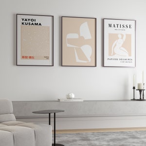 3er Poster Set Matisse, Kusama Art Physical Product Abstract Wall Art ...