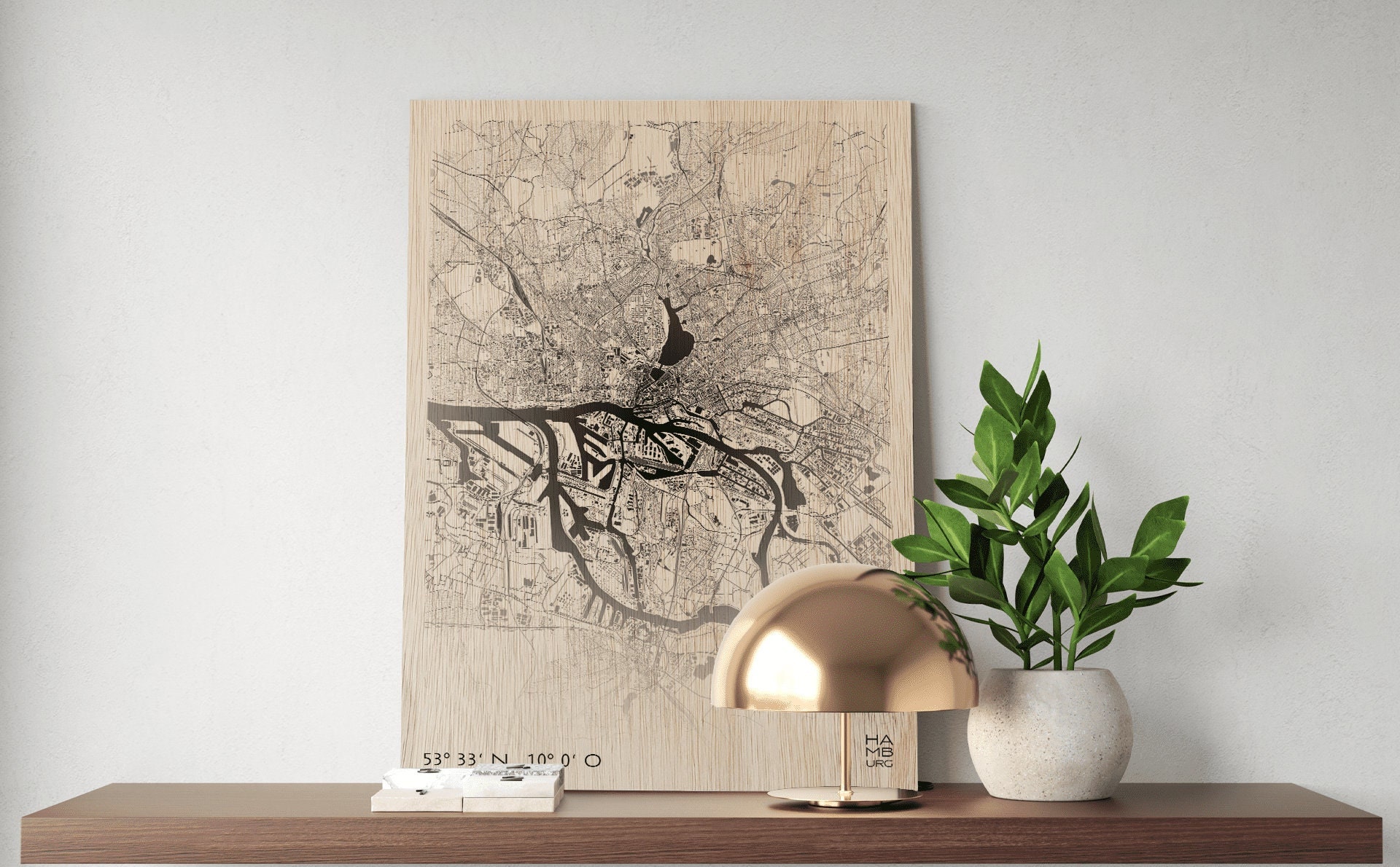 Your City Map on Balsa Wood Panel I Premium Quality & - Etsy