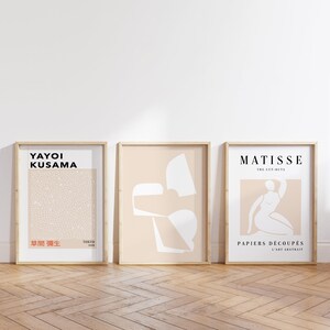 3er Poster Set Matisse, Kusama Art Physical Product Abstract Wall Art ...