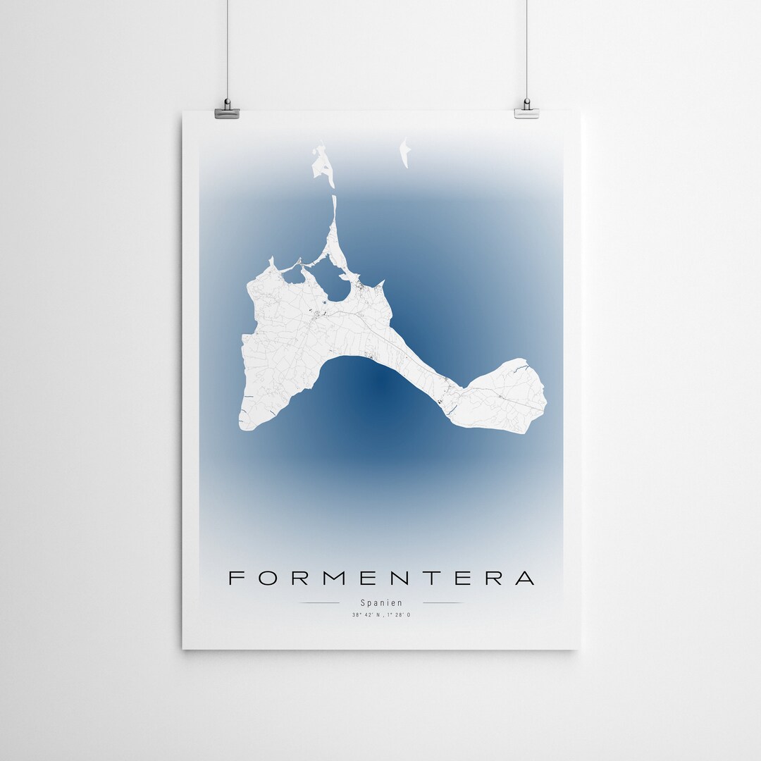 Formentera Island Poster/island Map. Personalized Poster I Quality ...