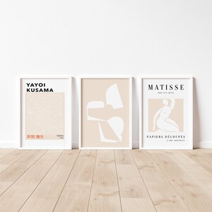 3er Poster Set Matisse, Kusama Art Physical Product Abstract Wall Art ...