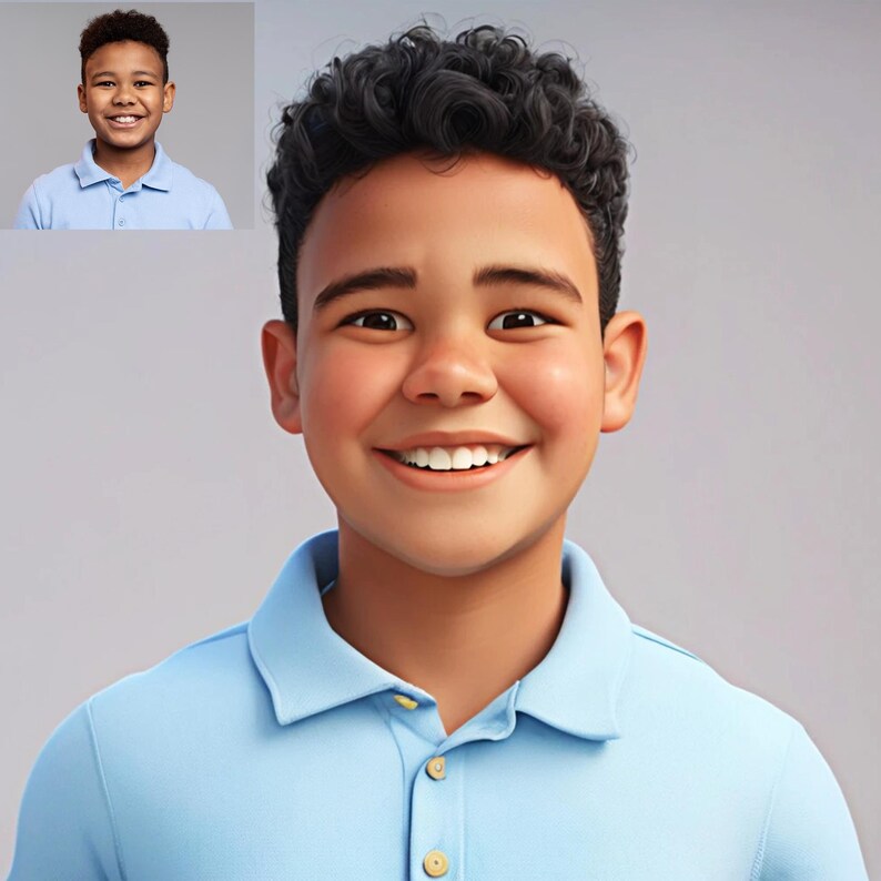 Realistic Cartoon Portrait - Custom Animated Character, Unique Toon ...