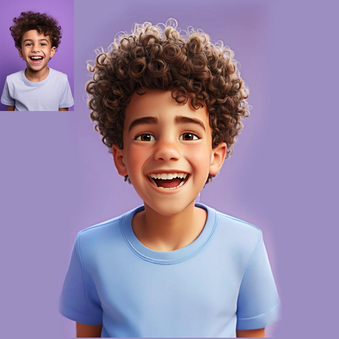 Realistic Cartoon Portrait - Custom Animated Character, Unique Toon ...