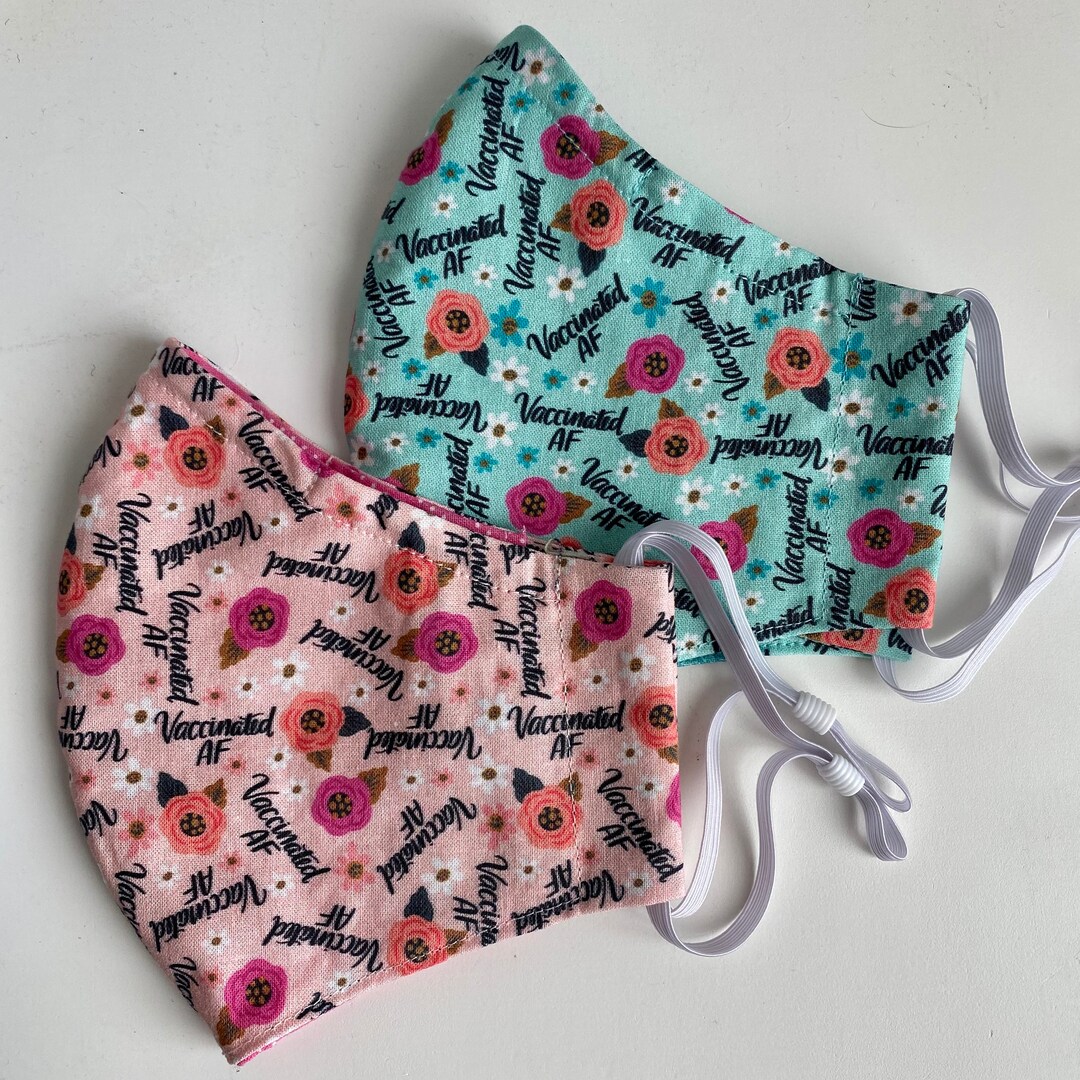 Vaccinated AF Fitted Face Mask **back in Stock!!**- Nose Wire, Filter ...