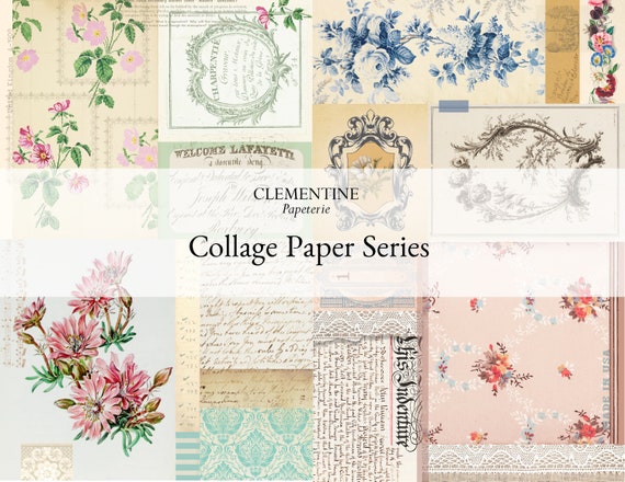 Collage Paper Series 2 Digital Paper Scrapbooking and Junk | Etsy