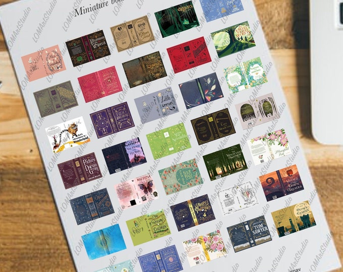 32 Vintage Miniature Book Covers, Downloadable Printable Books, Set #8 ...