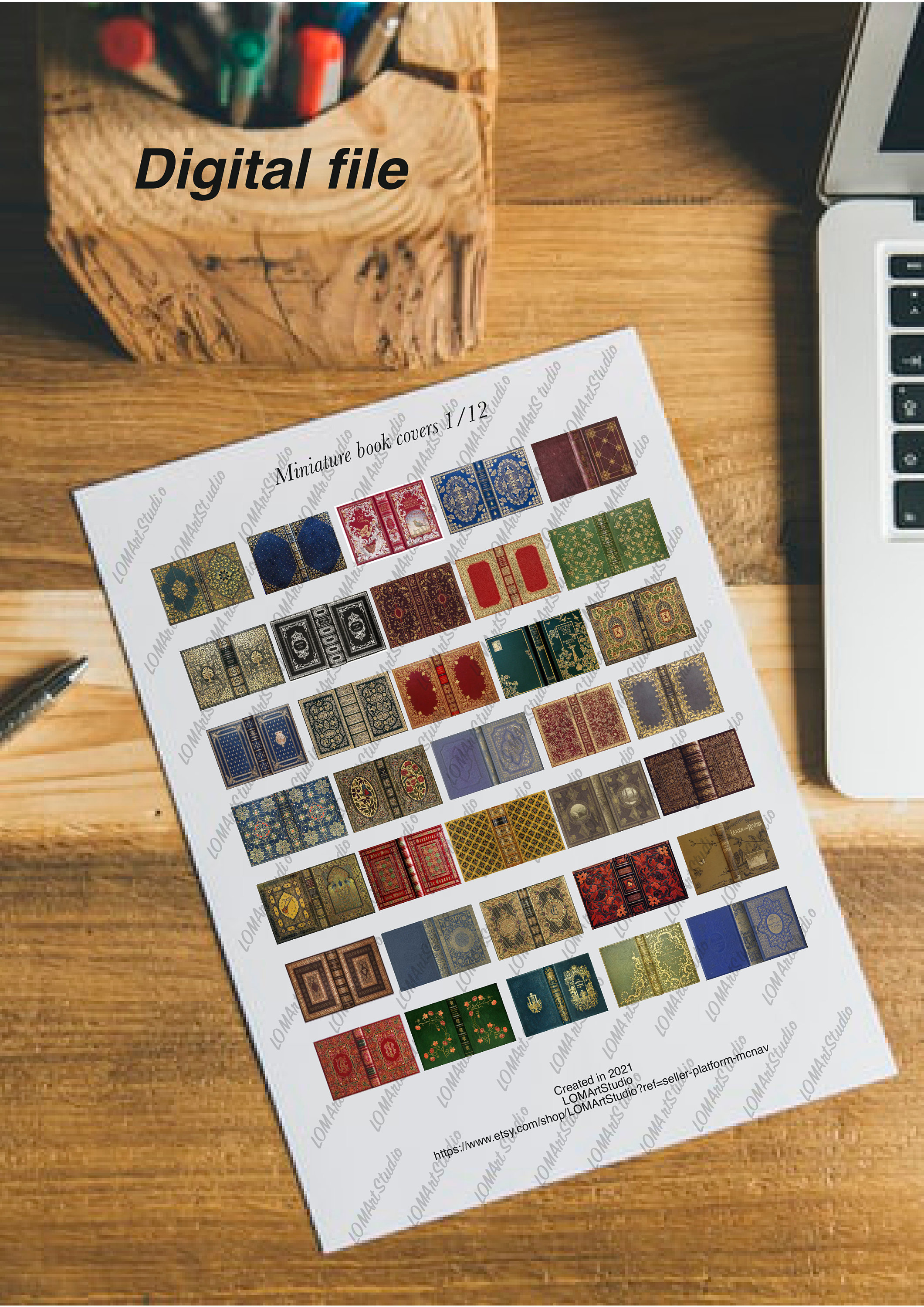 Downloadable Vintage 35 Book Covers Set. Antique Printable Covers ...