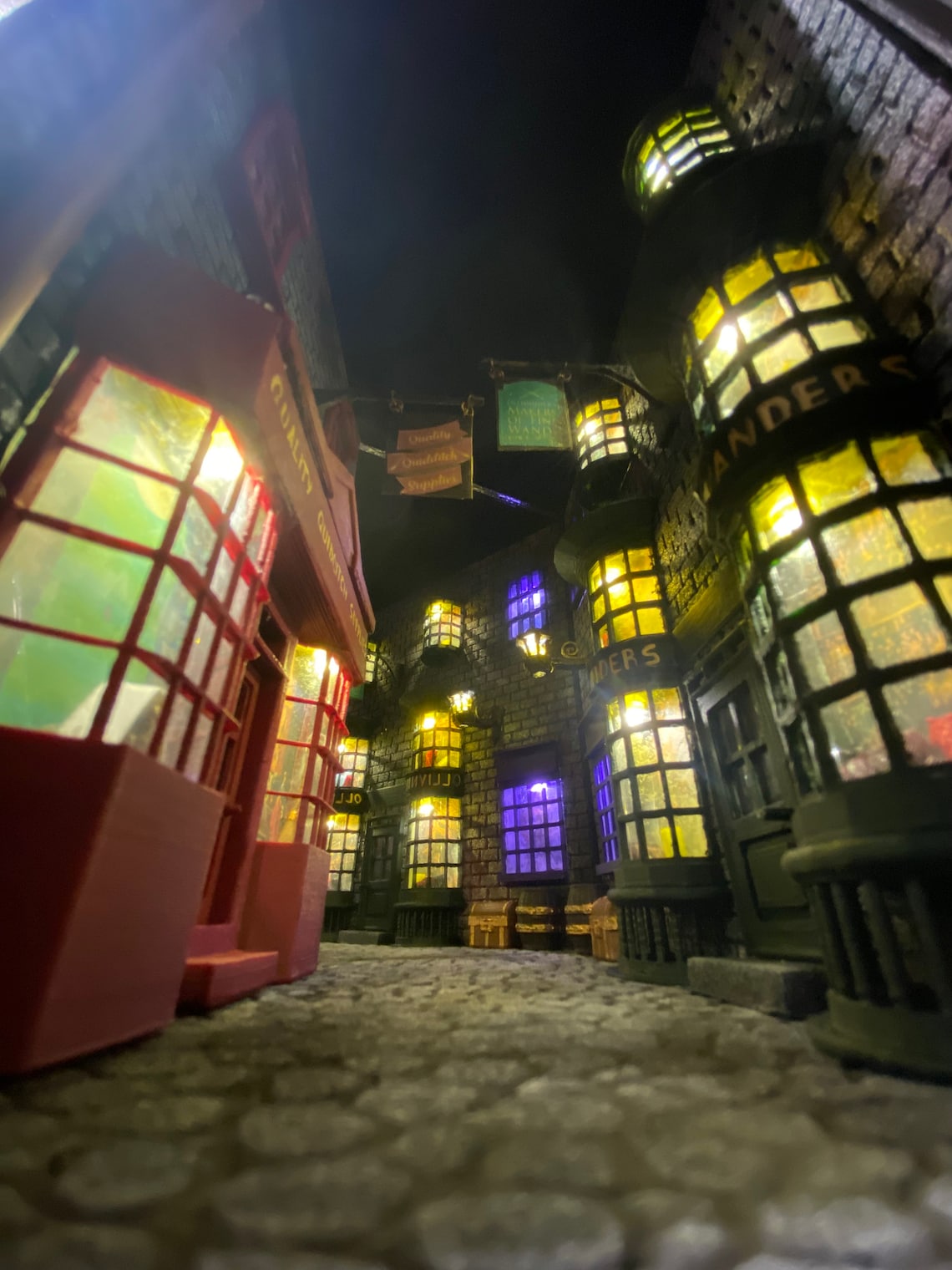 Book Nook Bookshelf Insert Magic Alley Book END Library Decor - Etsy